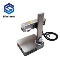 China Gold Silver Marking Movable 20 Watt Fiber Laser Engraver for sale