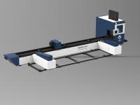 China CNC Control Fiber Laser Pipe Cutting Machine , Silver Fiber Optic Laser Cutter for sale