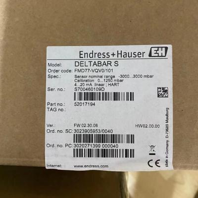 China Endress+Hauser Deltabar S FMD77 DP Transmitter 4-20mA HART 0.075% Accuracy Remote Seal for sale