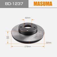 China BD-1237 MASUMA 43512-28070 43512-28080 Rear Front Brake Discs for TOYOTA ESTIMA EMINA for sale