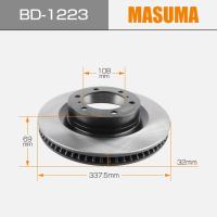 China BD-1223 MASUMA Brake Disc 4351260190 43512-60190 43512-60191 for Lexus 4Runner Made for sale