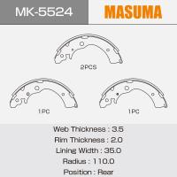 China Semi-Metallic Brake Shoes for HONDA ACCORD INSPIRE 1A02-26-38ZA 1A08-26-38Z 1A08-26-38ZA for sale
