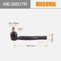 China ME-9807R MASUMA Right Tie Rod End Position Right OE NO. 45046-09570 for TOYOTA AURIS for sale