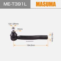 China ME-T391L MASUMA CAR PARTS tie rod end 45470-09020 for JAPANESE CAR LEXUS RX270 AGL10W for sale