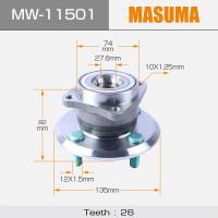 China Auto Wheel Hub Bearing 42410-12240 for TOYOTA ALLEX by MASUMA NO. MW-11501 for sale