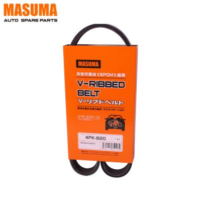 China 4PK-820 MASUMA Auto spare part Transmission Parts poly pk belt for TOYOTA 11720-0M000 for sale
