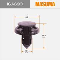 China KJ-690 MASUMA Nylon Retainer Plastic clips 01553-09611 90467-08185 for TOYOTA CORONA EXIV for sale