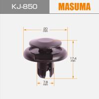 China KJ-850 MASUMA Auto Car Clips Black Push Clips MU000319 91512-SX0-003 for HONDA S-MX Plastic Clips for sale