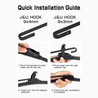 China 17 Inch Frameless Car Wiper Blade For Nissan MU-017Si J-HOOK Reference NO. 116109 for sale