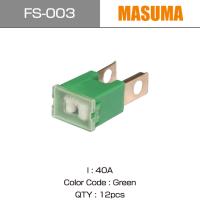 China Low Breaking Capacity 40A Green 12 pcs MASUMA LED Indicator Blade type fuse for URJ201L for sale