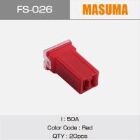 China Yes FS-026 50A Red 20 Pcs MASUMA Car Spare Parts Kits Fuses Power Mini 50A for sale