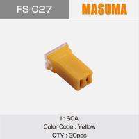 China General products Year MASUMA 60A Yellow 20 pcs Car Repair Insurance Fuses ASV40L for sale