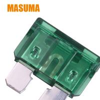 China FS-038 30A Green 100 pcs MASUMA auto Standard Blade Fuses 90982-07011 98200-33000 MS810969 URJ201L for sale