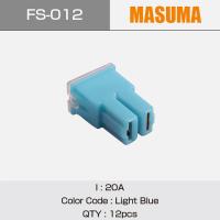 China General products 12 pcs MASUMA FS-012 Light Blue Mini fuse for Vehicles Accessories for sale