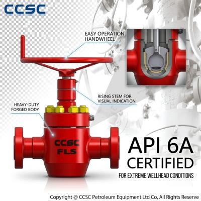 China Sour Service API 6A Gate Valve FF HH H2S Resistant Forged Steel Pressure Seal Bonnet 5000psi Acid Gas Wellhead for sale