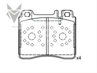 China Auto Brake Pads MERCEDES BENZ S-Class w140 S- Class Coupe OE 0024201220 Car Accessories for sale