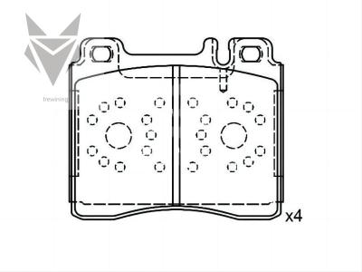China Auto Brake Pads MERCEDES BENZ S-Class w140 S- Class Coupe OE 0024201220 Car Accessories for sale