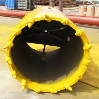 China Hard Ground Q355d Rock Core Barrel Bucket With Bullet Teeth for sale