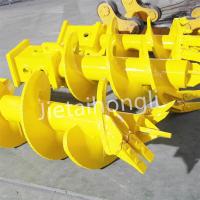 China Flat Earth Rock Drilling Auger Single Cut And Double Cut Conical Auger Bucket for sale