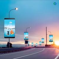 China Outdoor Street Pole LED Screen for sale