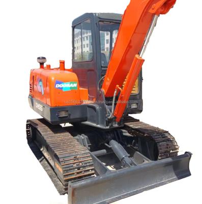 China DOOSAN DH55 Hydraulic Excavator 6 Ton 0.3m3 Bucket Capacity 40.5kw Engine for sale