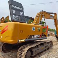 China Original Sany SY155C Hydraulic Cylinder 15 Ton Excavator 15000kg Weight 73kw Power for sale