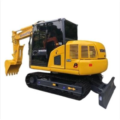 China Komatsu PC70 7 Ton Used Excavator 0.2M3 Bucket 25kw Engine Good Walking Condition for sale