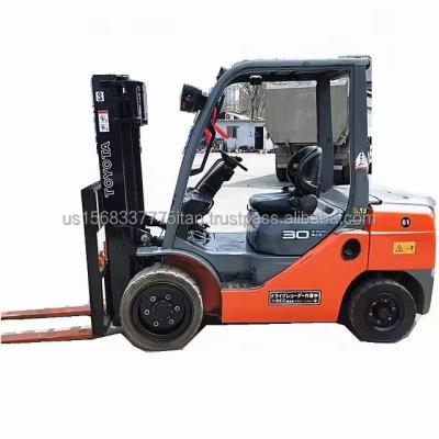 China Toyota 8F30 Used Diesel Forklift 3 Ton 49 kW Engine for Building Material Shops for sale