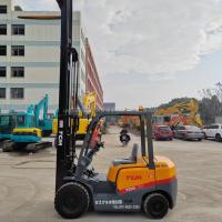 China Used TCM25 3 Ton Diesel Forklift 2016 Model 45kw Engine Excellent Performance for sale