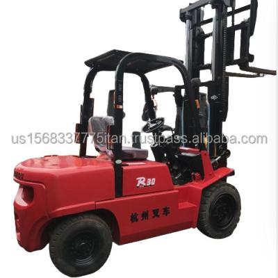 China Hangcha A30 Mini Diesel Forklift 3 Ton Original Hydraulic Pump 45 kW Excellent Condition for sale