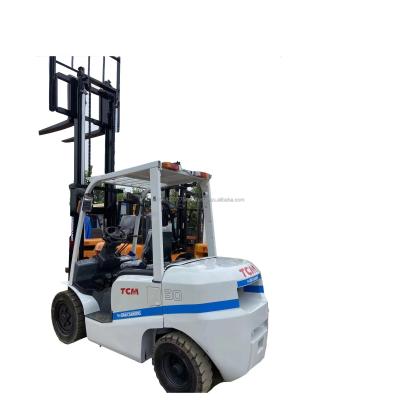China TCM Used 3 Ton Diesel Forklift 2016 Model 49 kW Engine with Low Working Hours for sale