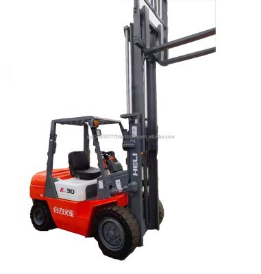 China Heli K30 3 Ton Diesel Forklift 2016 3000kg Capacity 1000mm Fork Length Used for sale