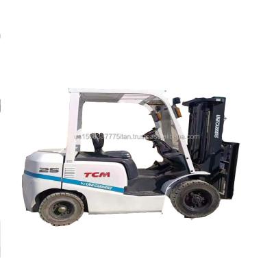 China TCM 25 Forklift 2.5 Ton 2016 Used Machine 49 kW Diesel Engine Low Hours for sale