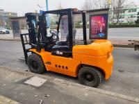 China Used Hangzhou R50 Forklift 5000 kg Capacity 49 kW Diesel Engine for Building Material Shops for sale