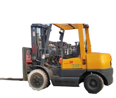 China TCM 700 3 Ton Diesel Forklift Used 2016 49 kW Engine Great Performance for sale