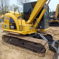 China Komatsu PC100 Excavator 10ton Operating Weight 2016 Year Amphibious Digger for Export for sale