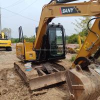 China Used Sany SY75C Pro Excavator 9 Ton 0.32m3 Bucket 0-2000 Hours Original Hydraulic Valve for sale