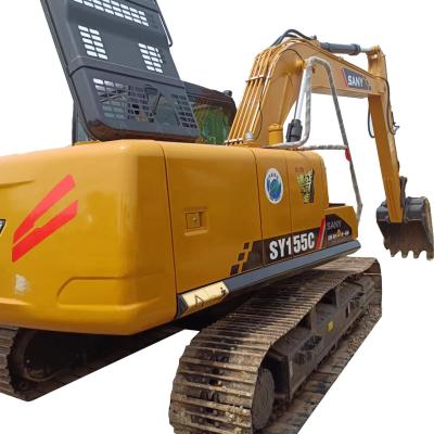 China Used Sany SY155C Excavator 15 Ton 2016 Original Hydraulic Pump 0.55m3 Bucket for sale