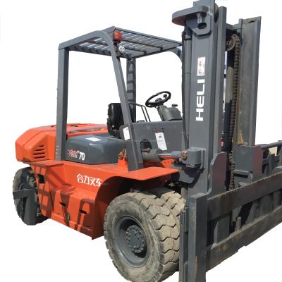 China Heli 70 7 Ton Used Forklift 49kw Diesel Engine for Building Material Shops for sale