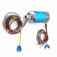 China USB 3.0 Ethernet Slip Ring Through Bore 22 Circuits 500RPM Rotary Joint for sale