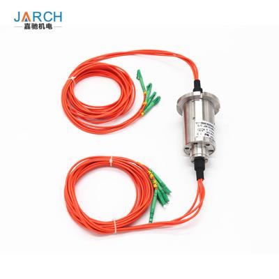 China 4 Channel Fiber Optic Rotary Joint FORJ Slip Ring 12mm IP66 IP68 Stainless Steel for sale