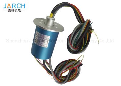 China Aluminium Alloy Housing Ethernet Slip Ring 12mm Through Bore 1000M Base T Flange Mount for sale