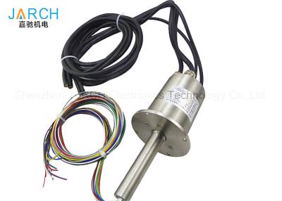 China JARCH SS136L IP68 Stainless Steel Through Bore Slip Ring 12 Signals 300RPM 50m Waterproof for sale