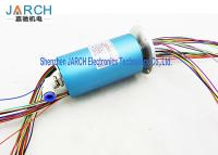 China Blue Hybrid Slip Rings 2-36 Circuits Sealed Air Rotary Joint 5A Power 300RPM 6mm Bore for sale