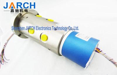 China Aluminium Alloy Pneumatic Electric Hybrid Slip Ring 38.1mm Through Bore 300mm Lead Length for sale