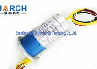 China JARCH Hybrid Slip Ring 6mm Bore 56mm OD 1000rpm M5 Connections 3 Circuits 2A for Rotary Table for sale