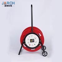 China 2 Wheel Car Type Retractable Hose Reel , 5 Cores Retractable Cord Reel for sale