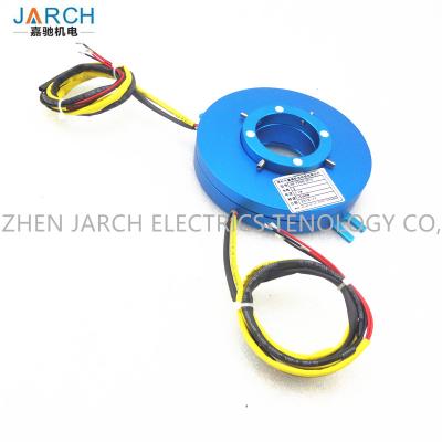 China Electrical Platter Slip Ring Transmitting Rotary Electric Power Flat Type Hole Size 100mm for sale