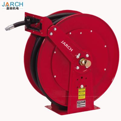 China Spring Retractable Fuel Hose Reel 15m 3/4 Inch Diesel Gas Carbon Steel Swivel Assembly for sale