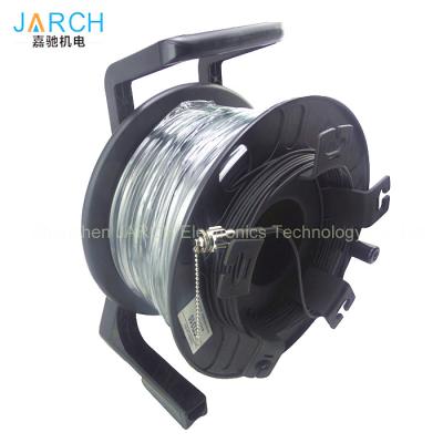 China Fiber Optic Retractable Electric Cable Reel Heavy Duty Single Mode With ODC Connector for sale